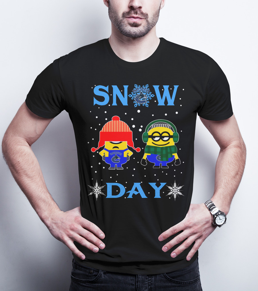 Snow Day Vancouver Canucks Minions Winter Style T-Shirt