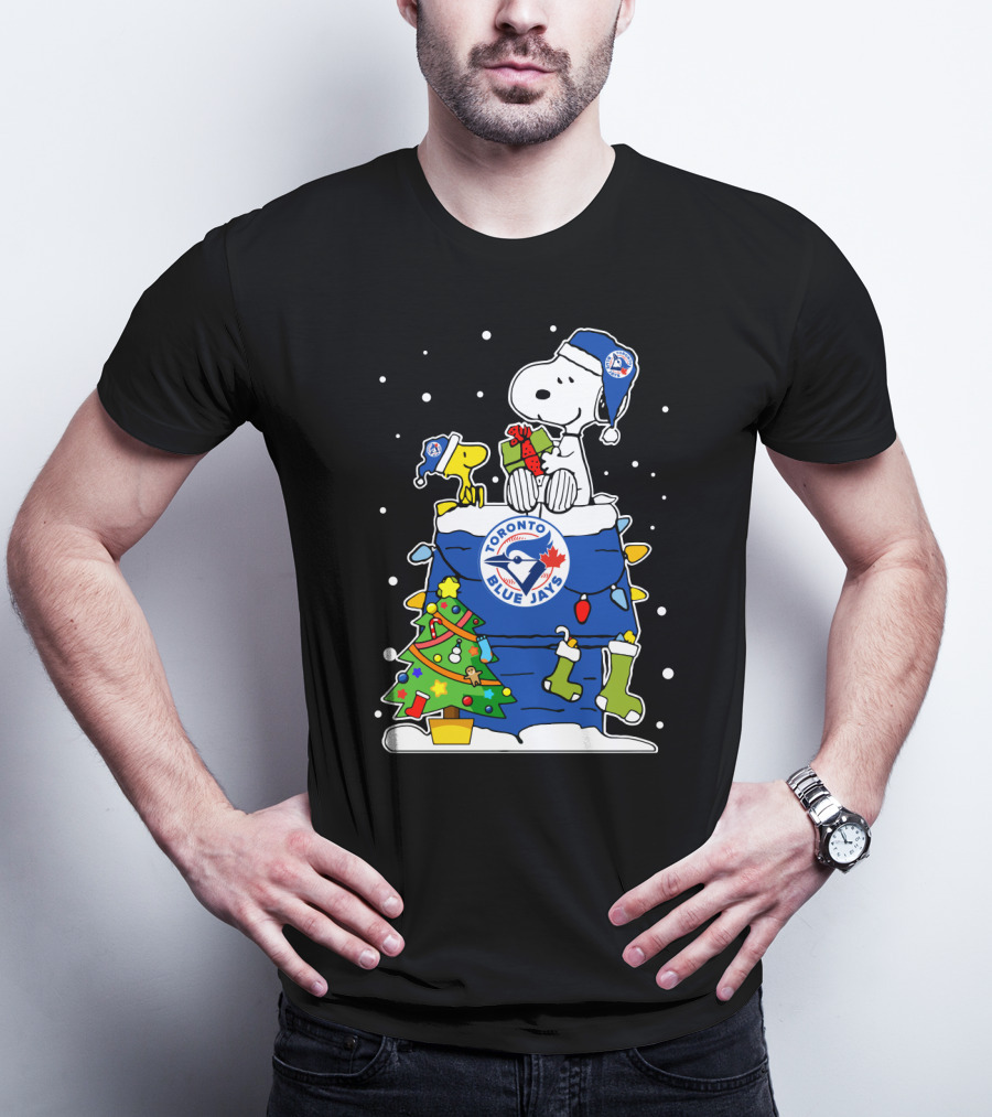 Toronto Blue Jays Snoopy Holiday Christmas Peanuts Fan T-Shirt