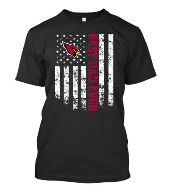 Arizona Cardinals Best Dad Ever Flag T-Shirt