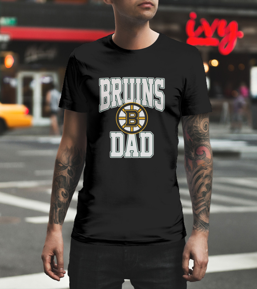 Bruins Dad Boston Hockey Team Fan T-Shirt