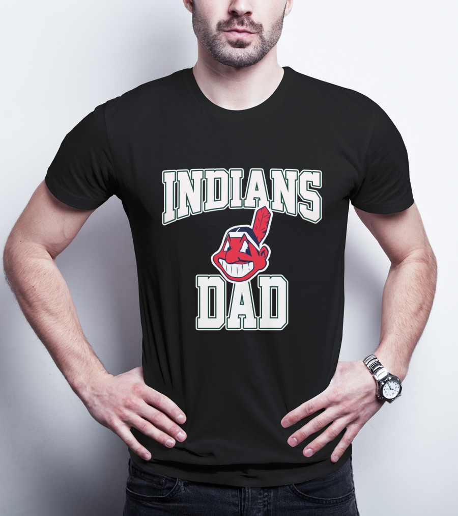 Indians Dad Cleveland Baseball Logo Enthusiast T-Shirt