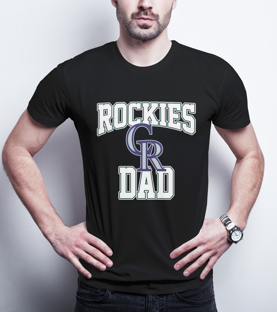 Rockies Dad CR Baseball Fan Father Gift T-Shirt