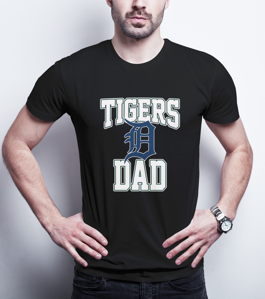 Detroit Tigers Dad Fan Logo D T-Shirt