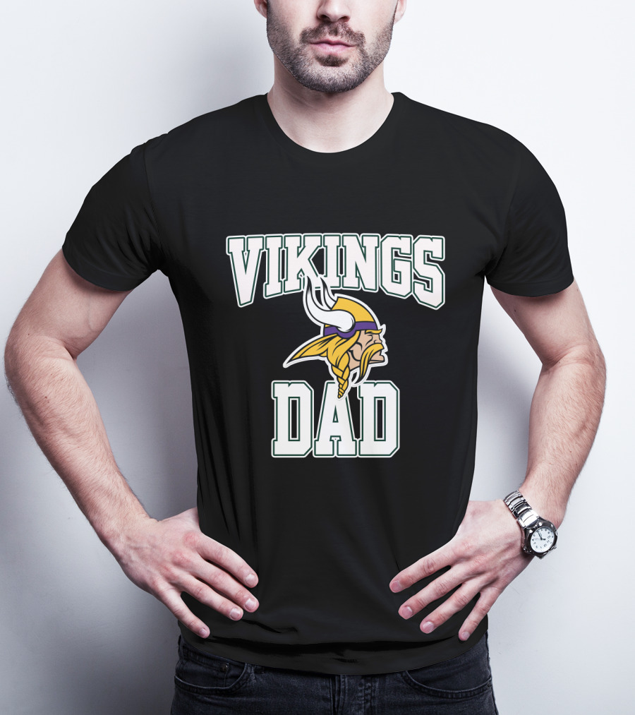 Minnesota Vikings Dad Fathers Day Apparel Gift T-Shirt