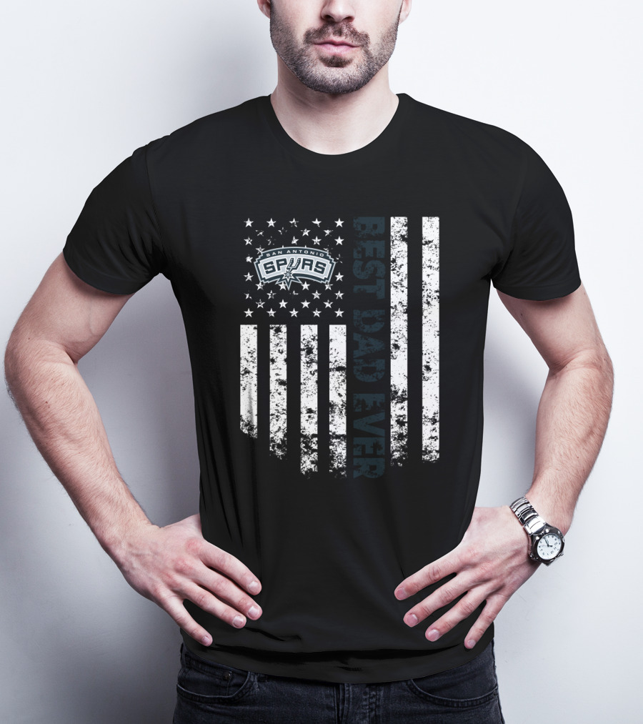 Best Dad Ever San Antonio Spurs Stars And Stripes T-Shirt