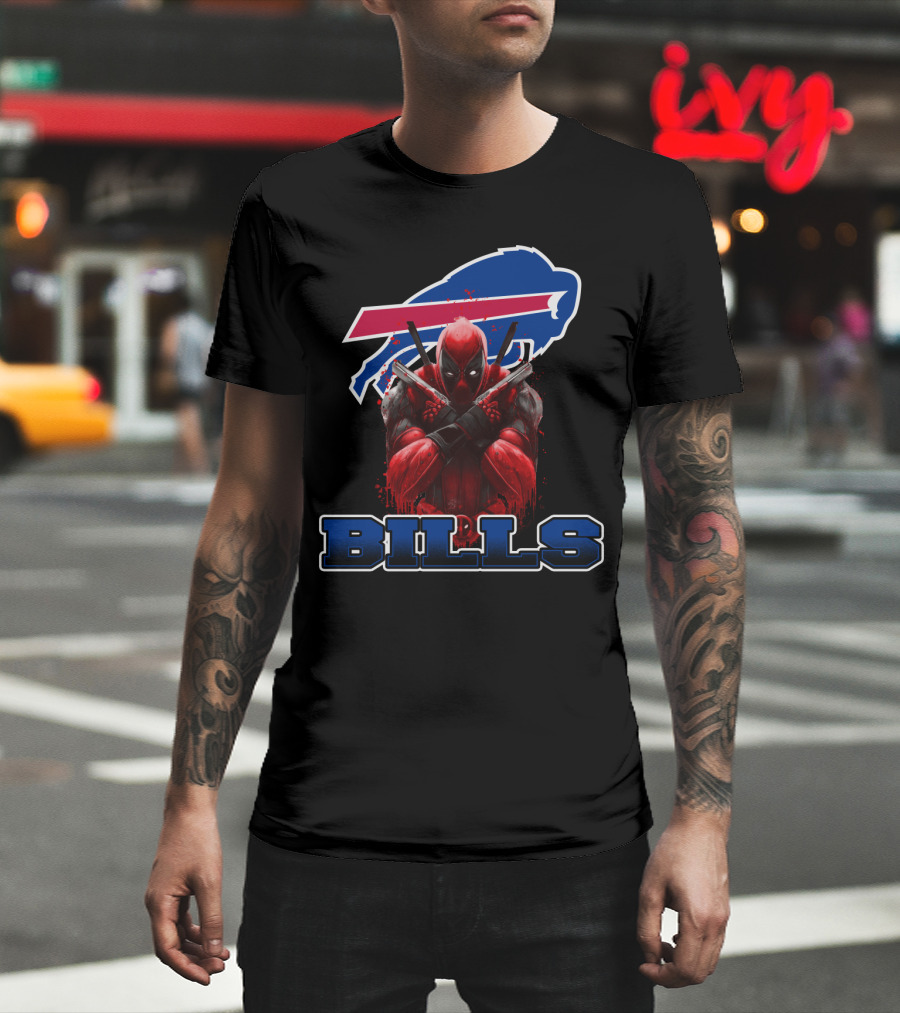 Buffalo Bills Deadpool Crossover Fans Unite T-Shirt