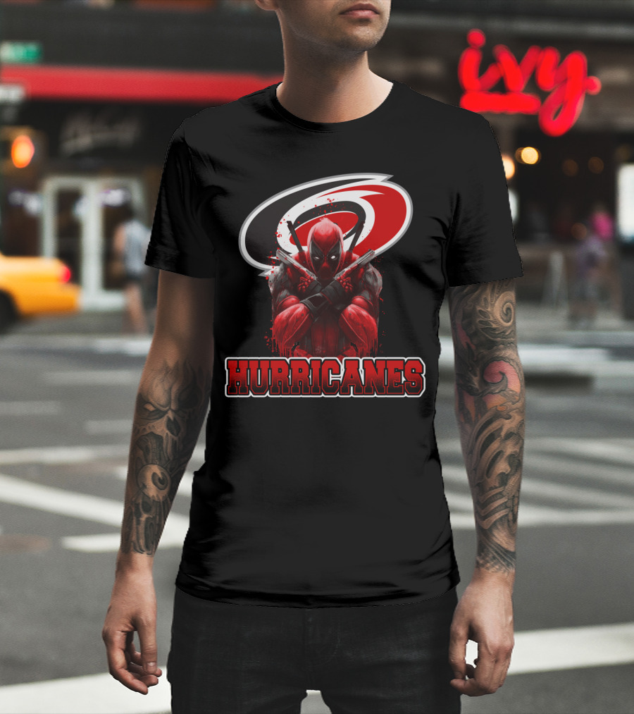 Carolina Hurricanes Deadpool Crossover Fan T-Shirt