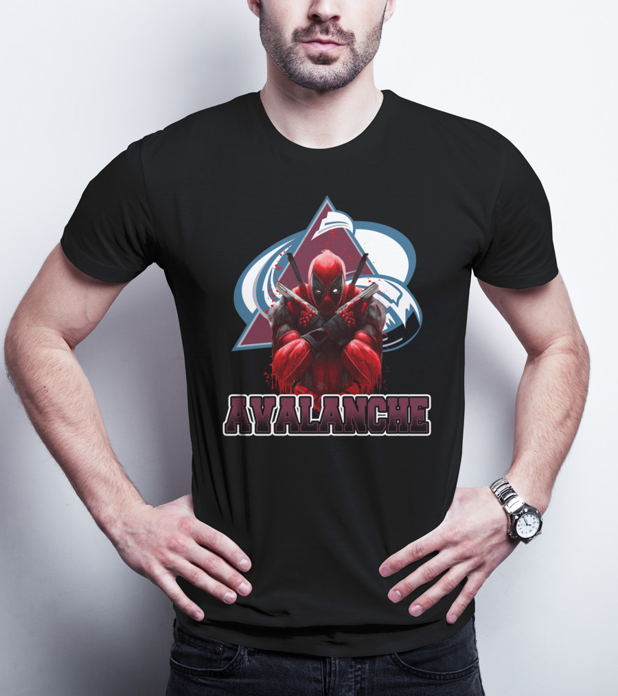 Avalanche Marvel Crossover With Deadpool Colorado Sports Fans T-Shirt
