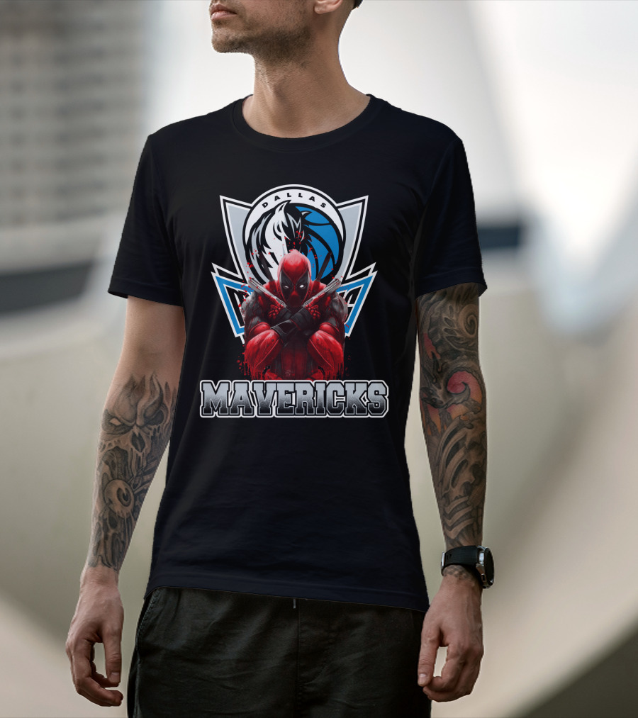 Dallas Mavericks Marvel Deadpool Crossover Fans T-Shirt
