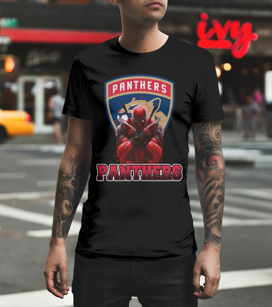 Florida Panthers Deadpool Crossover T-Shirt