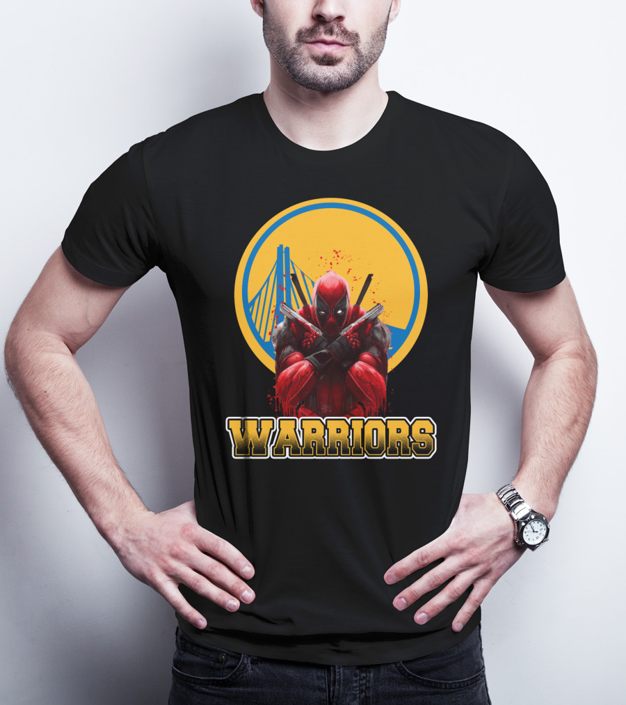 Warriors Deadpool Fans Crossover With Golden State T-Shirt