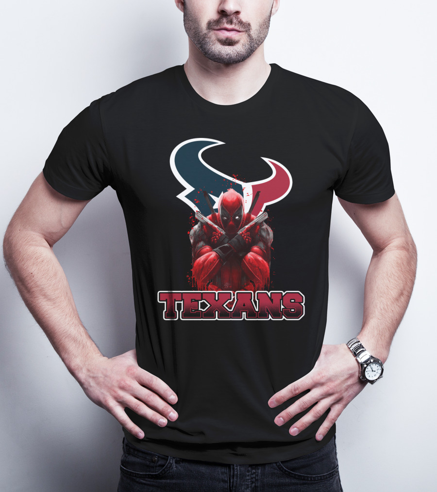 Texans Deadpool Crossover Featuring Houston NFL T-Shirt