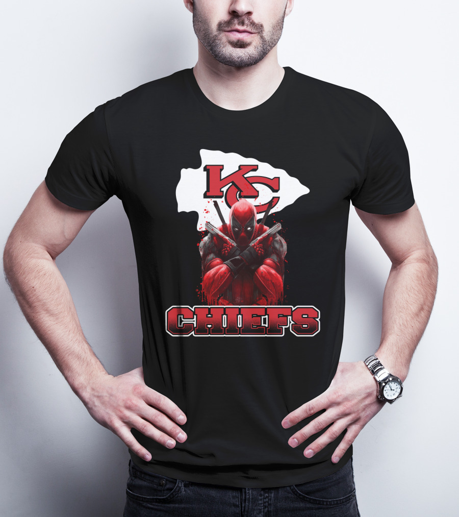 Kansas City Chiefs Deadpool Crossover Fan T-Shirt