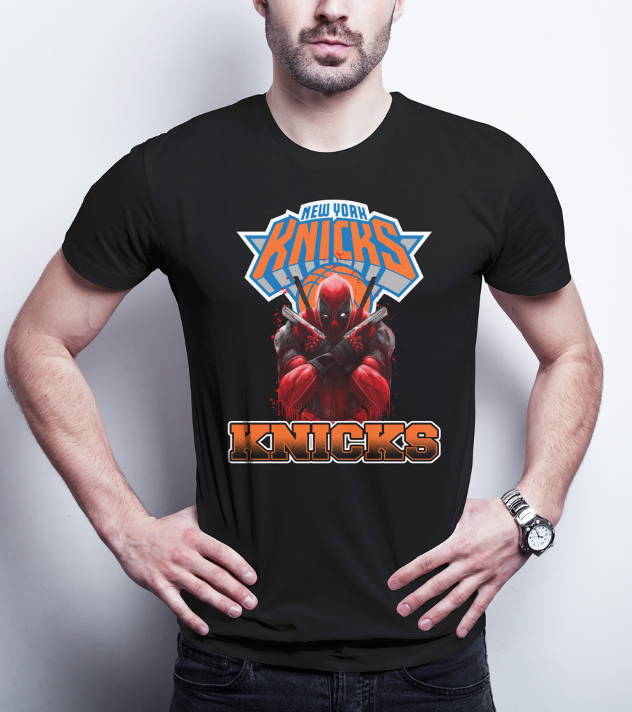 New York Knicks Deadpool Crossover Basketball Fans T-Shirt