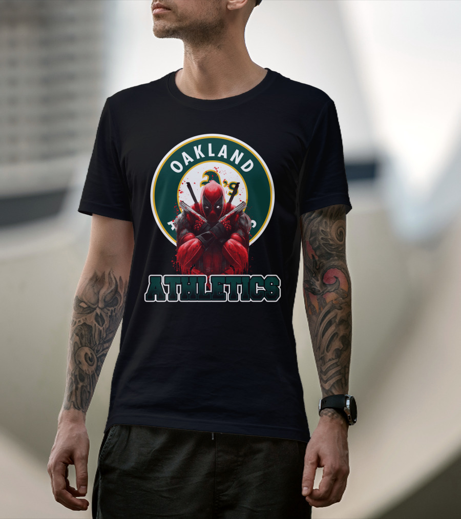 Oakland Athletics Deadpool Crossover Fan T-Shirt
