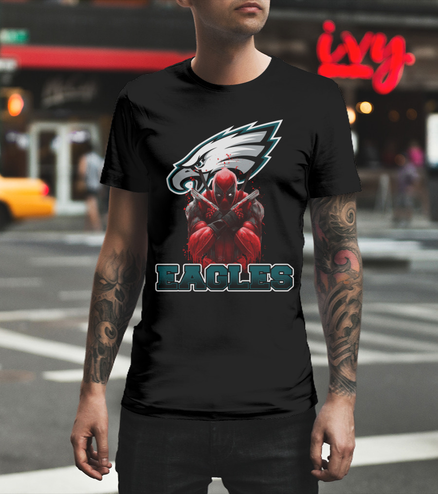 Philadelphia Eagles Deadpool Mashup Fans T-Shirt