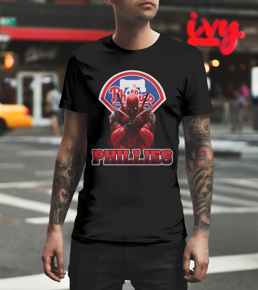 Philadelphia Phillies Deadpool Crossover Fans T-Shirt