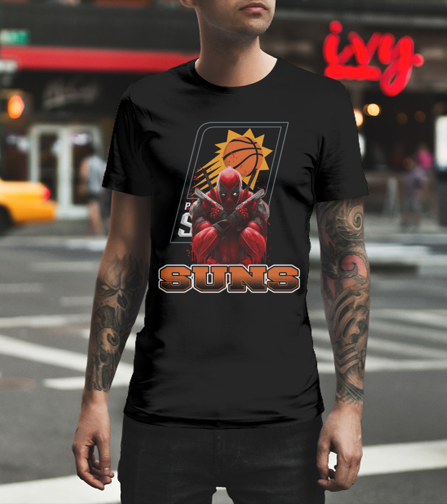 Phoenix Suns Basketball Deadpool Crossover Fan T-Shirt