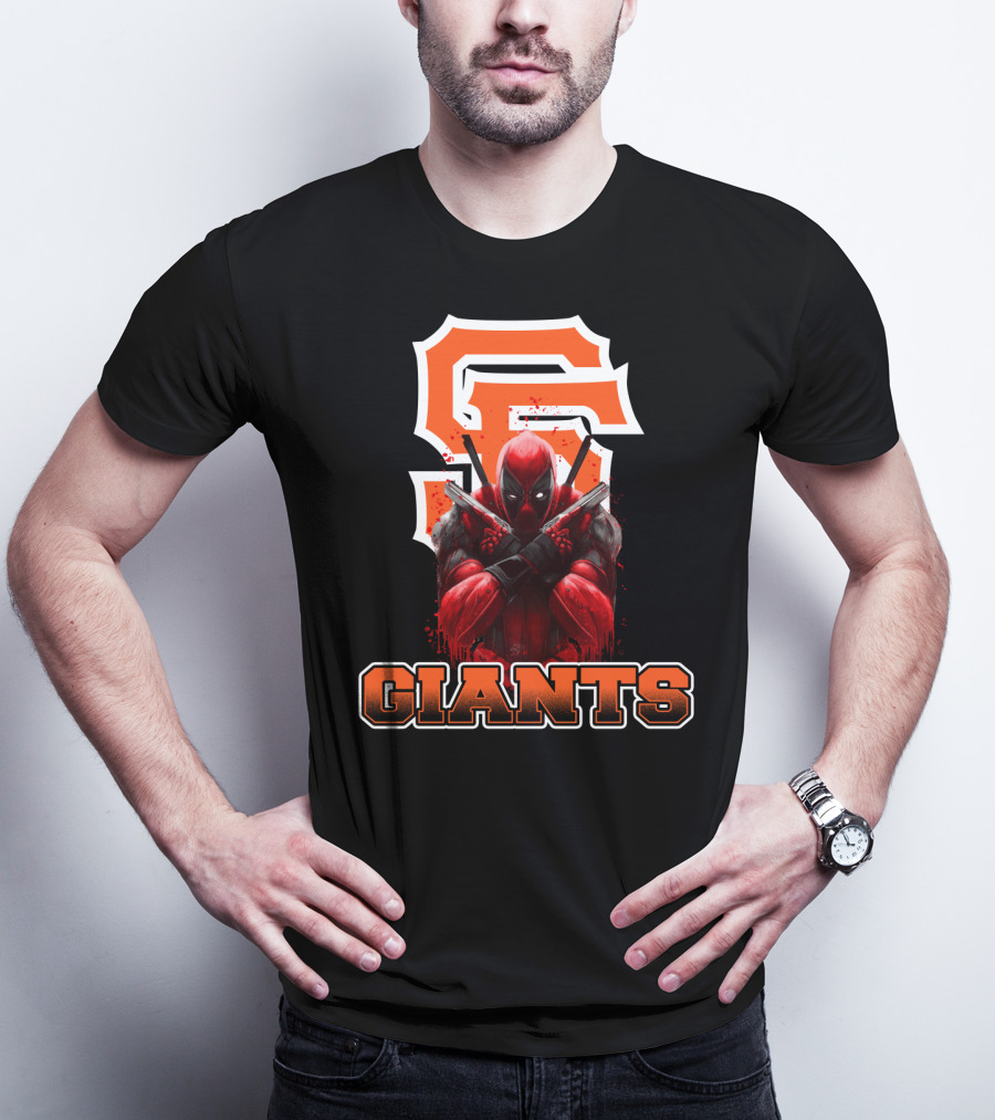 San Francisco Giants Deadpool Crossover Fans T-Shirt