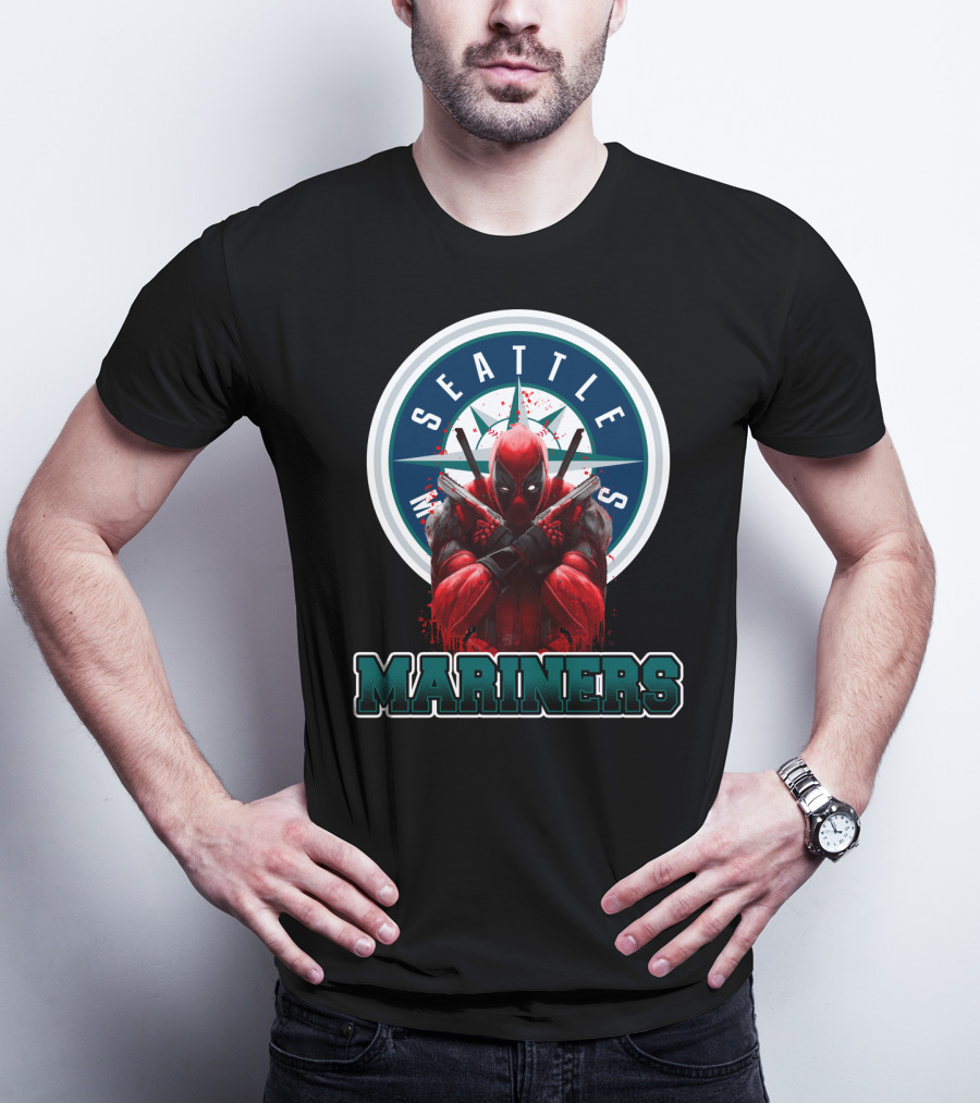 Seattle Mariners Deadpool Mashup Mariners Fan Gear T-Shirt