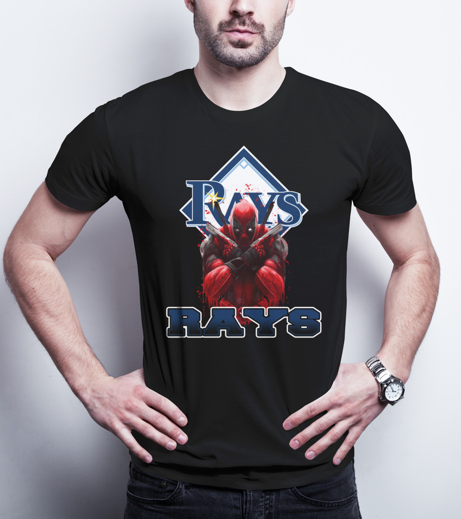 Deadpool Meets Rays Baseball Fans Collaboration Featuring Iconic Rays T-Shirt