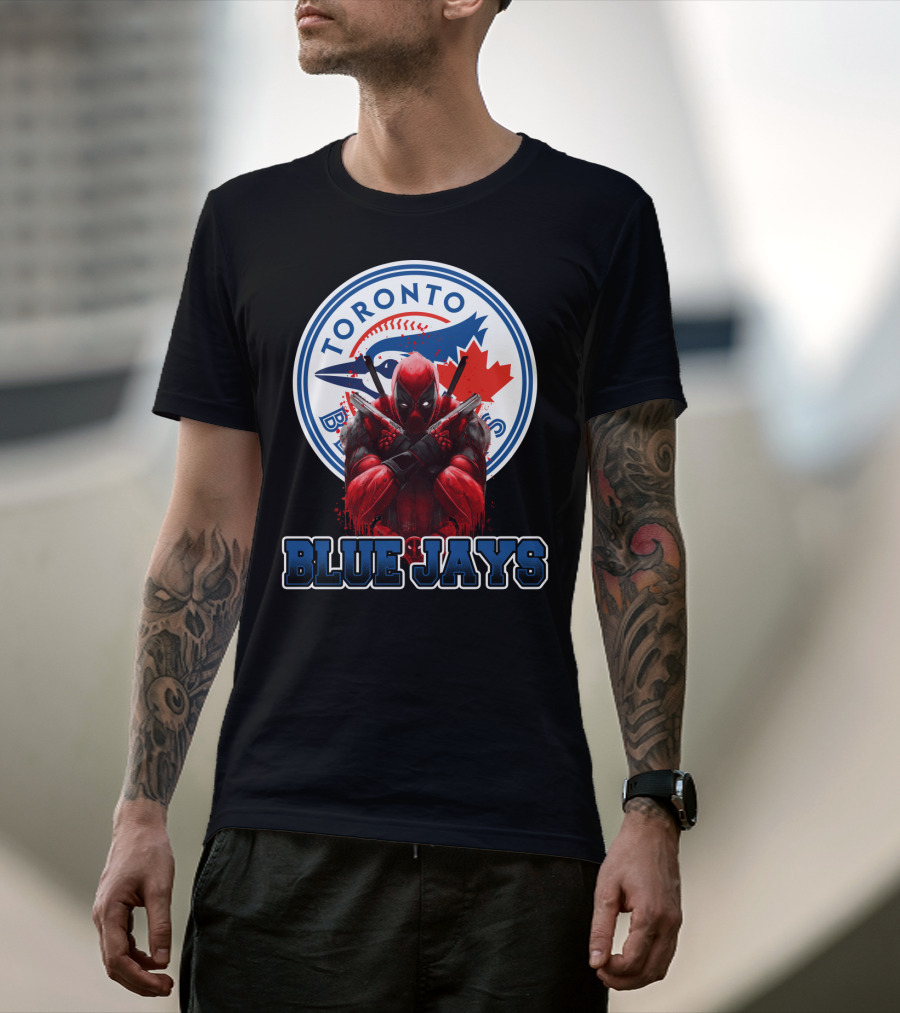 Toronto Blue Jays Deadpool Crossover Fan T-Shirt