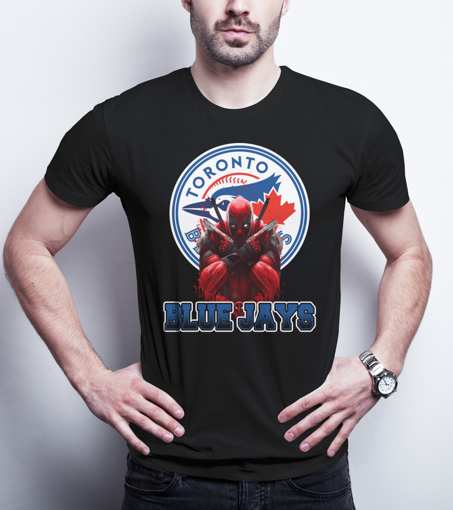 Toronto Blue Jays Deadpool Crossover Fan T-Shirt