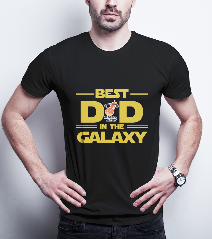 Best Miami Heat Dad In The Galaxy With Iconic Basketball Team T-Shirt