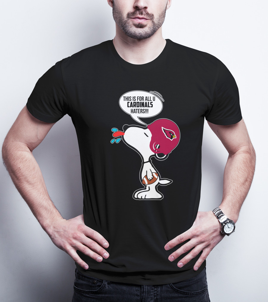 Snoopy Arizona Cardinals Helmet Football Fans Cardinals Haters T-Shirt