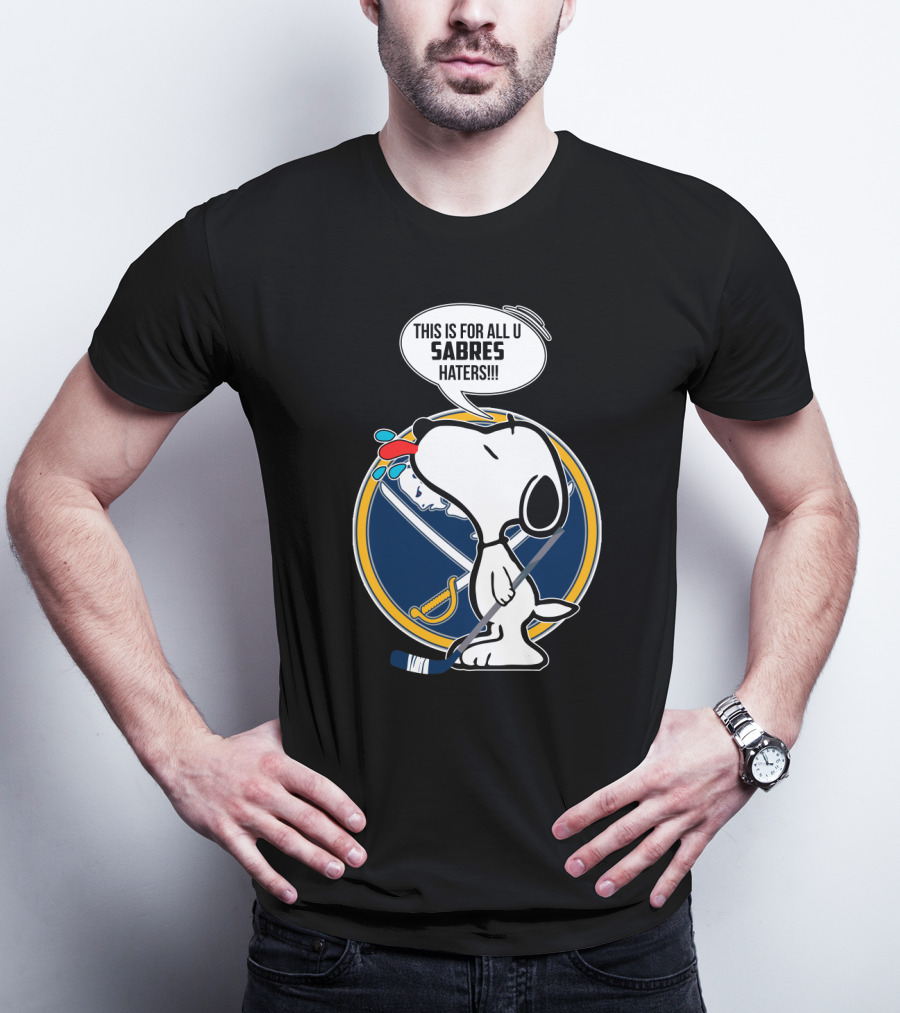 Snoopy Buffalo Sabres Haters Message T-Shirt