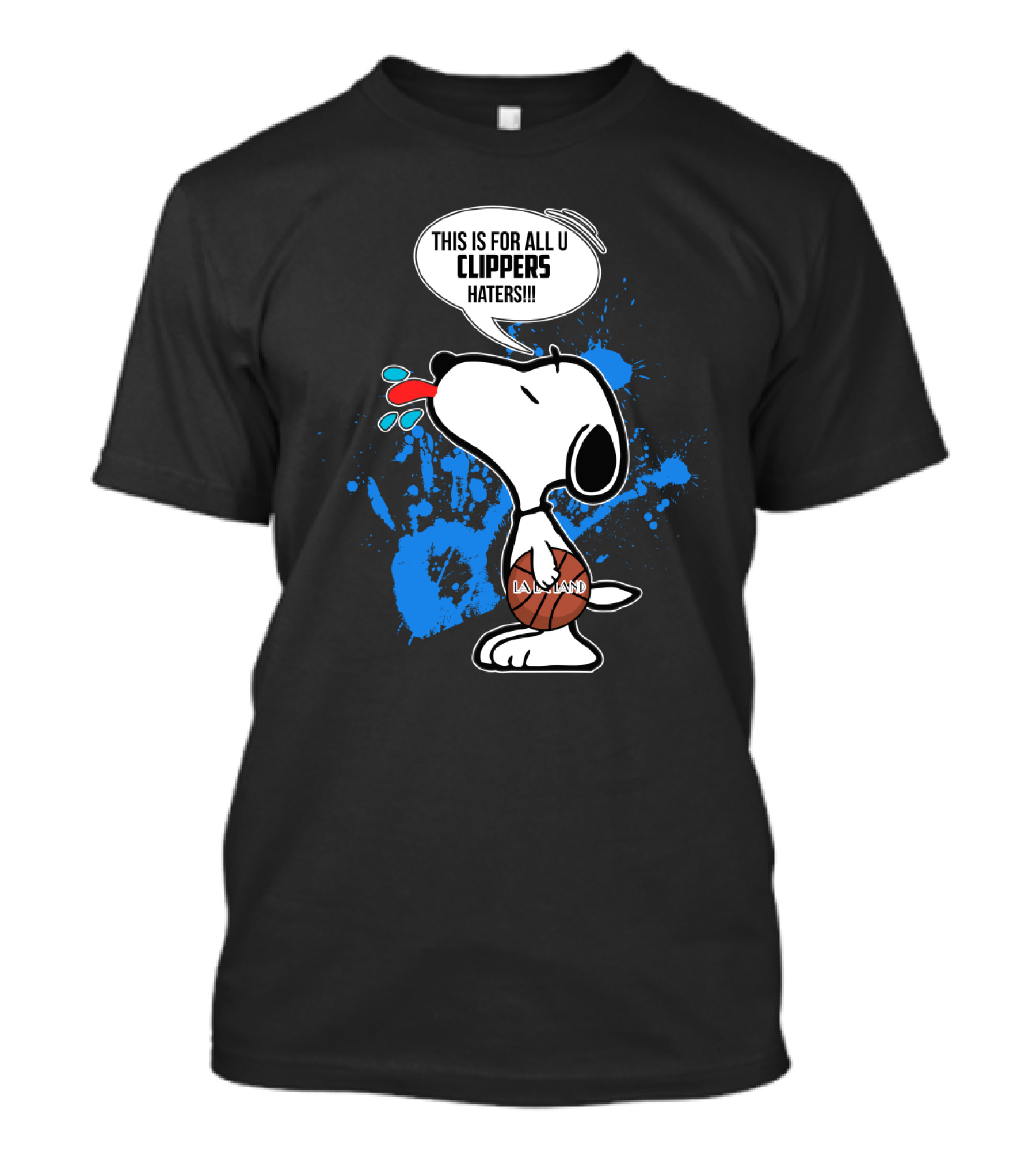 Snoopy La La Land Clippers Haters Basketball Fanart T-Shirt