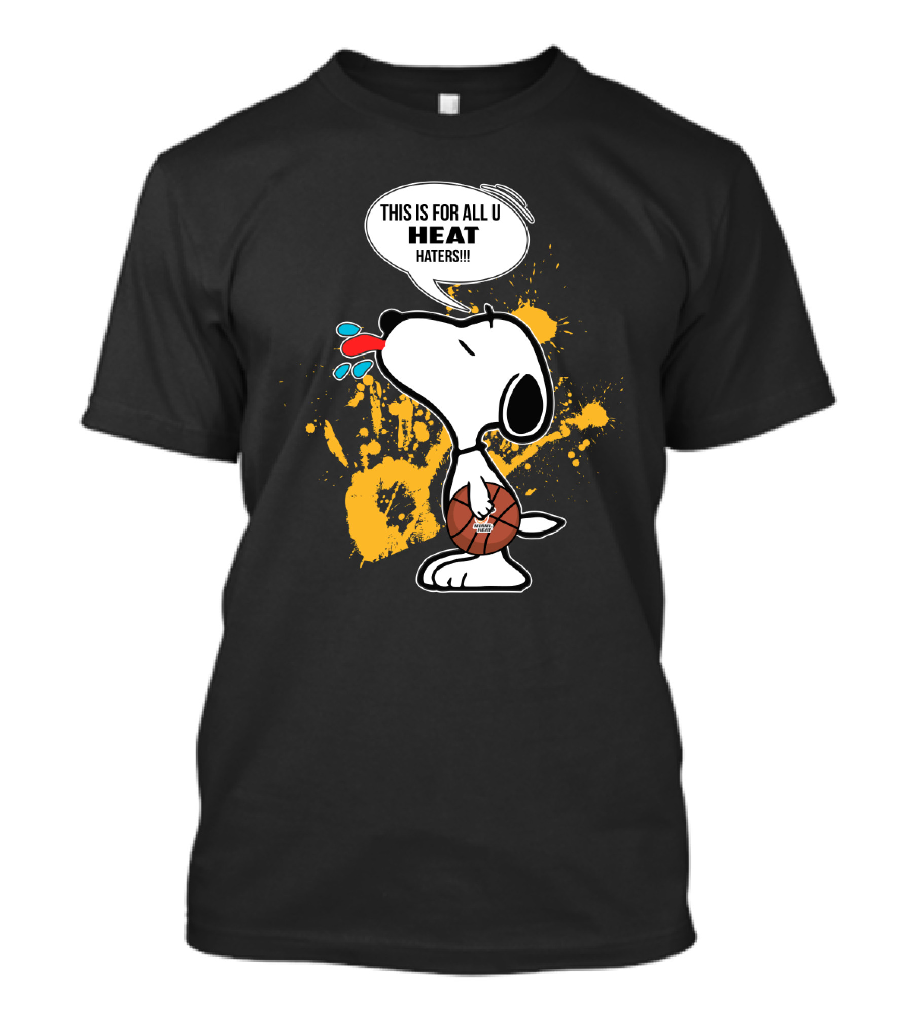 Snoopy Miami Heat Basketball Fan Message For Heat Haters T-Shirt