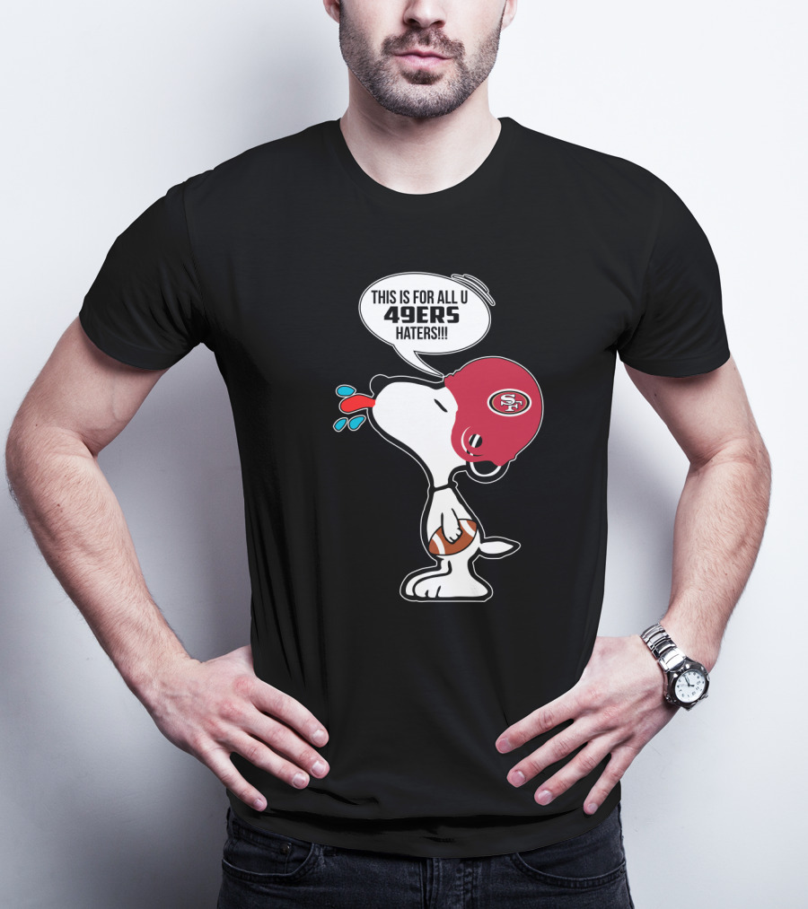 Snoopy 49ers Haters Football Helmet T-Shirt