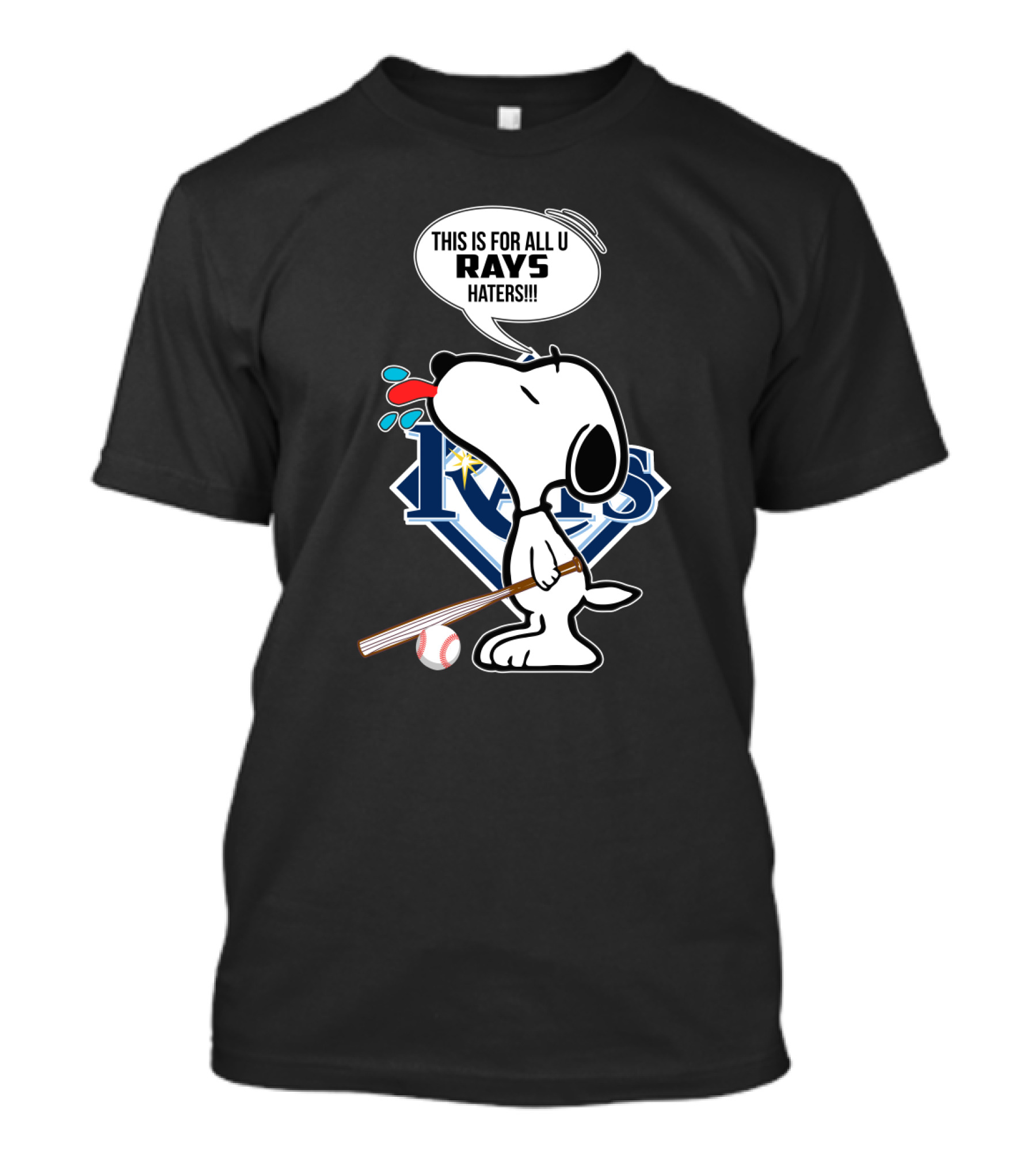 Snoopy Supporting Tampa Bay Rays Fans With Message For Haters T-Shirt