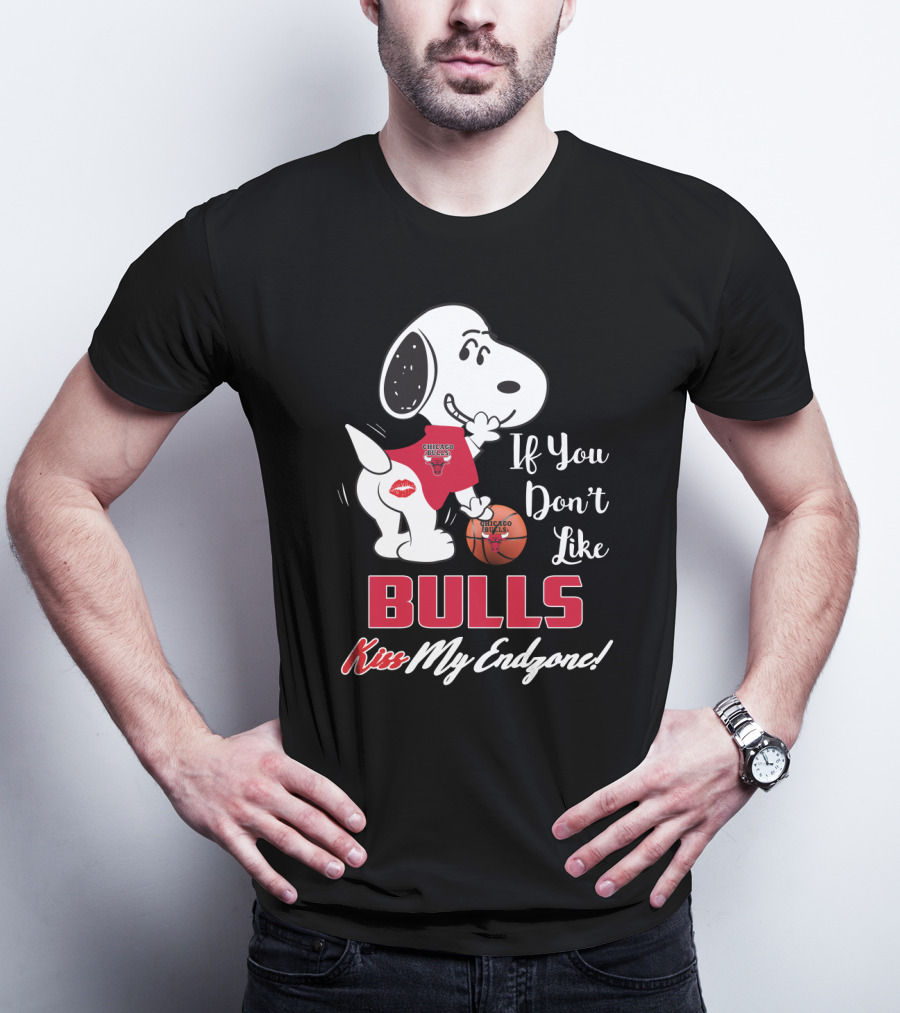 Snoopy If You Don’t Like Chicago Bulls Kiss My Endzone T-Shirt