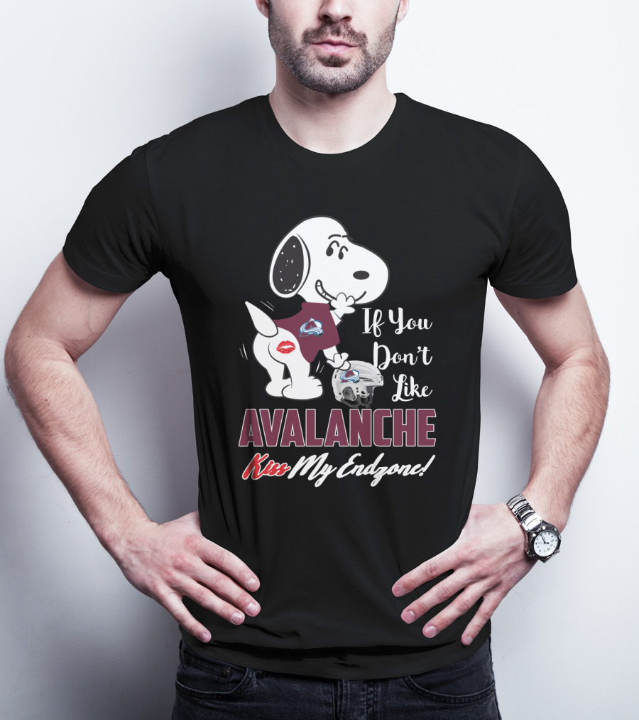 Snoopy If You Don't Like Colorado Avalanche Kiss My Endzone T-Shirt