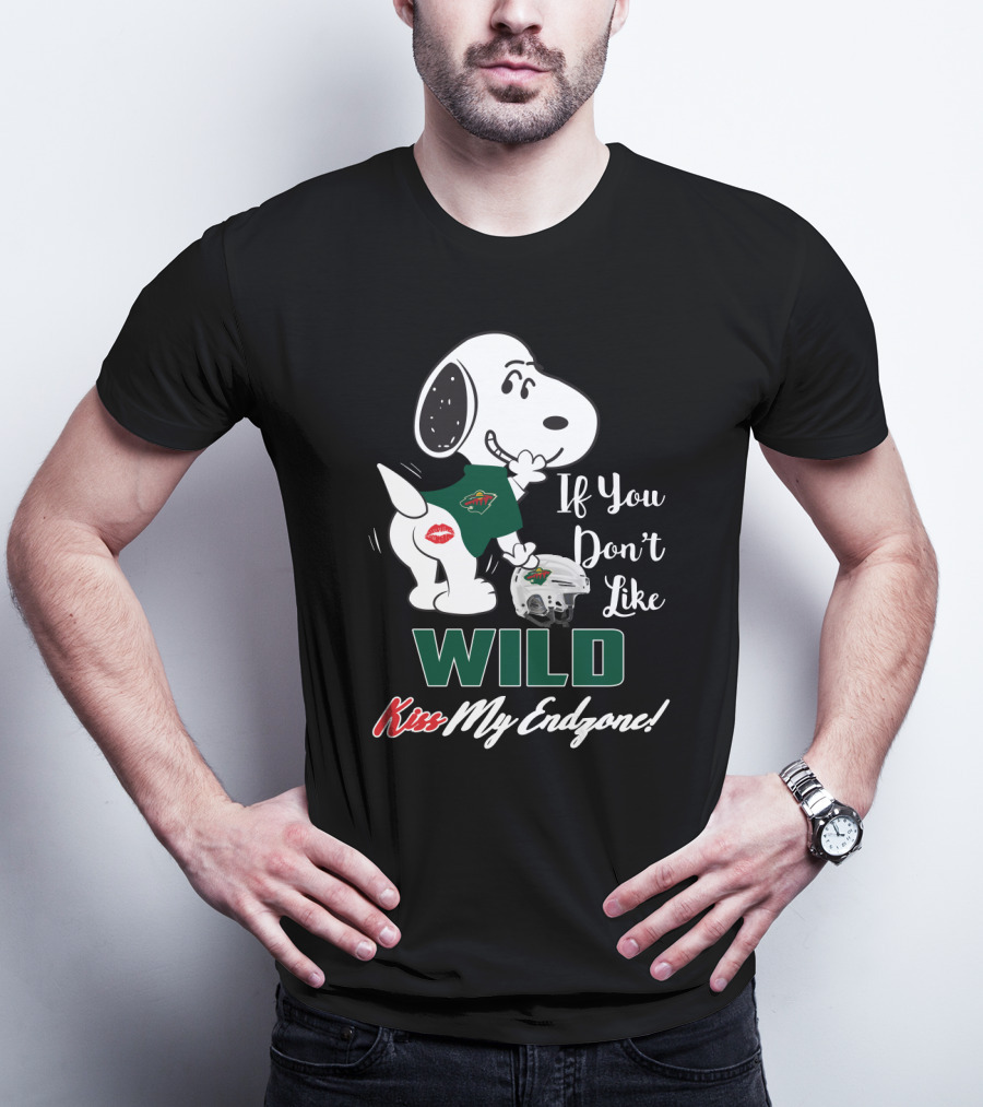 Snoopy If You Don’t Like Minnesota Wild Kiss My Endzone T-Shirt