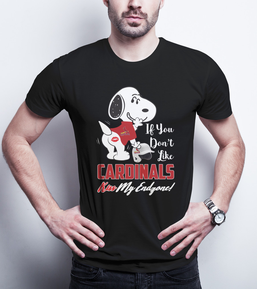 If You Don't Like Cardinals Kiss My Endzone Snoopy St. Louis Cardinals T-Shirt