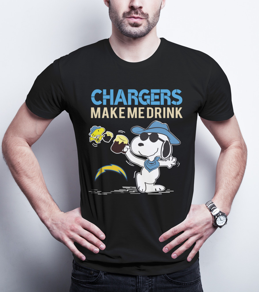 Chargers Make Me Drink Snoopy Los Angeles Fans T-Shirt