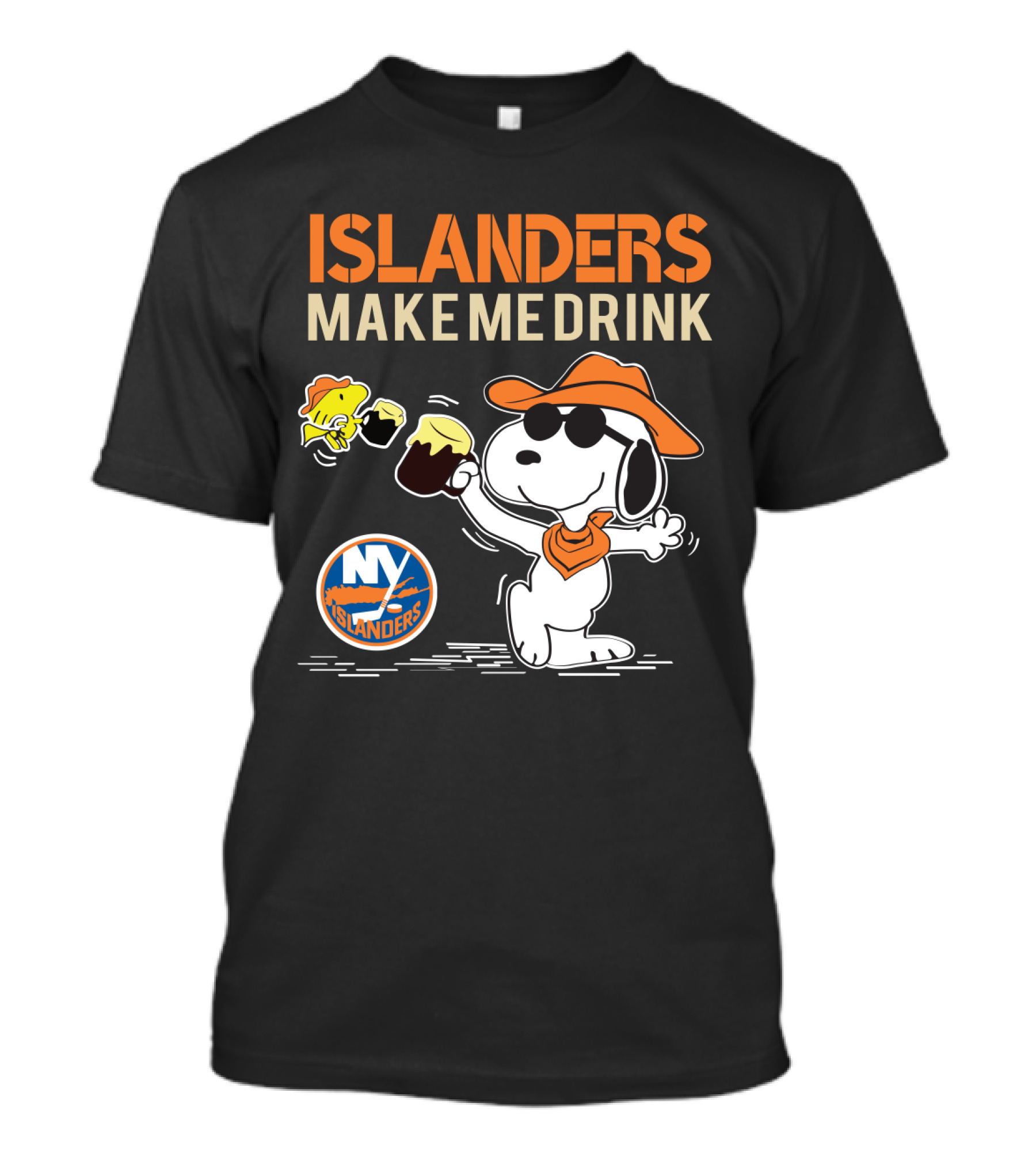 Islanders Make Me Drink Snoopy New York Islanders Fans T-Shirt
