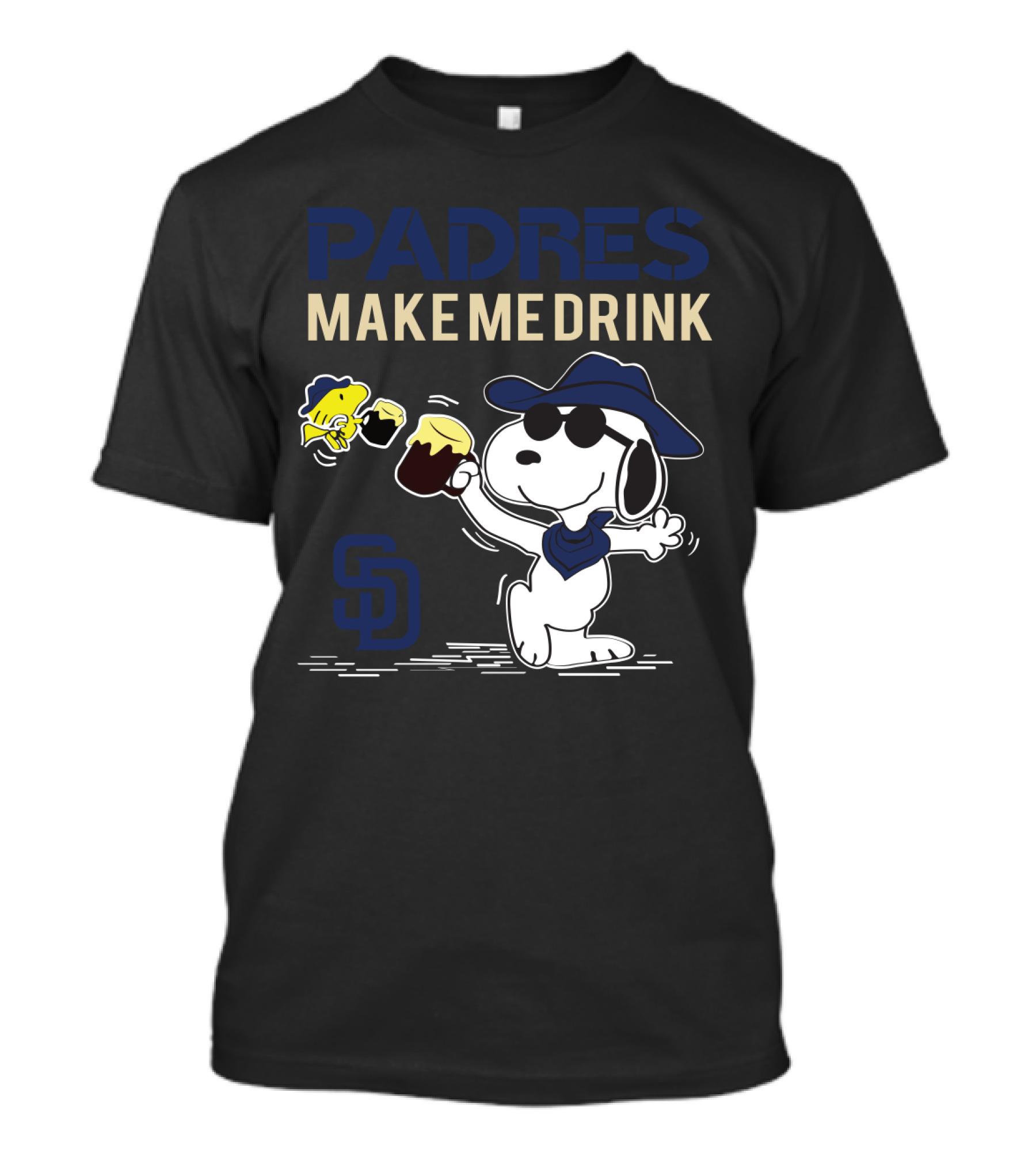 Padres Make Me Drink Snoopy Sd San Diego Padres Fans T-Shirt