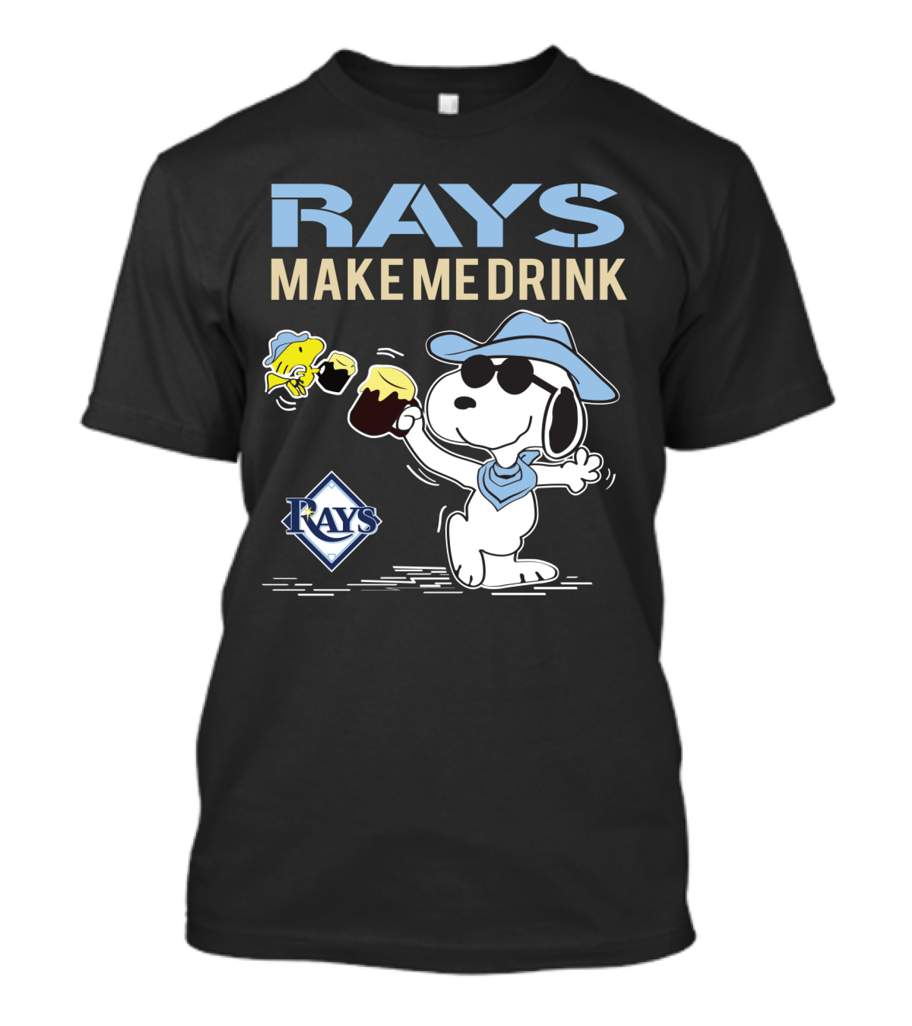 Rays Make Me Drink Snoopy Tampa Bay Fans T-Shirt