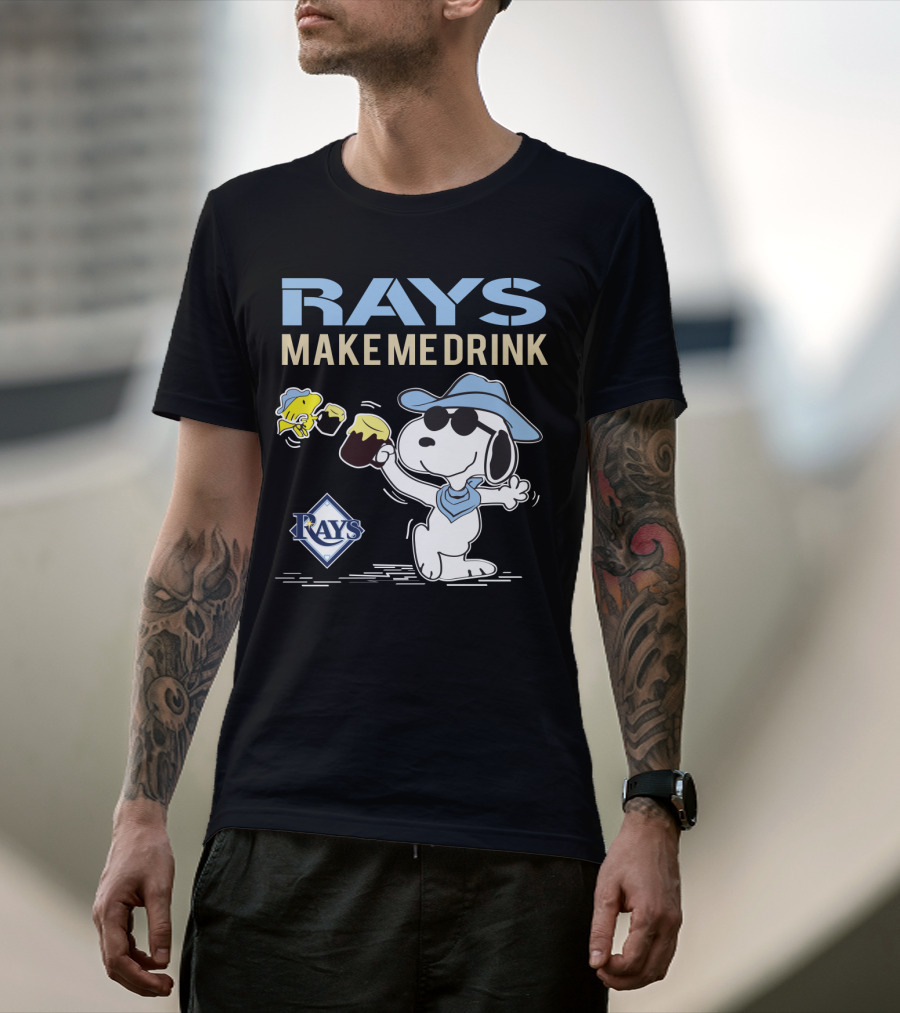 Rays Make Me Drink Snoopy Tampa Bay Fans T-Shirt