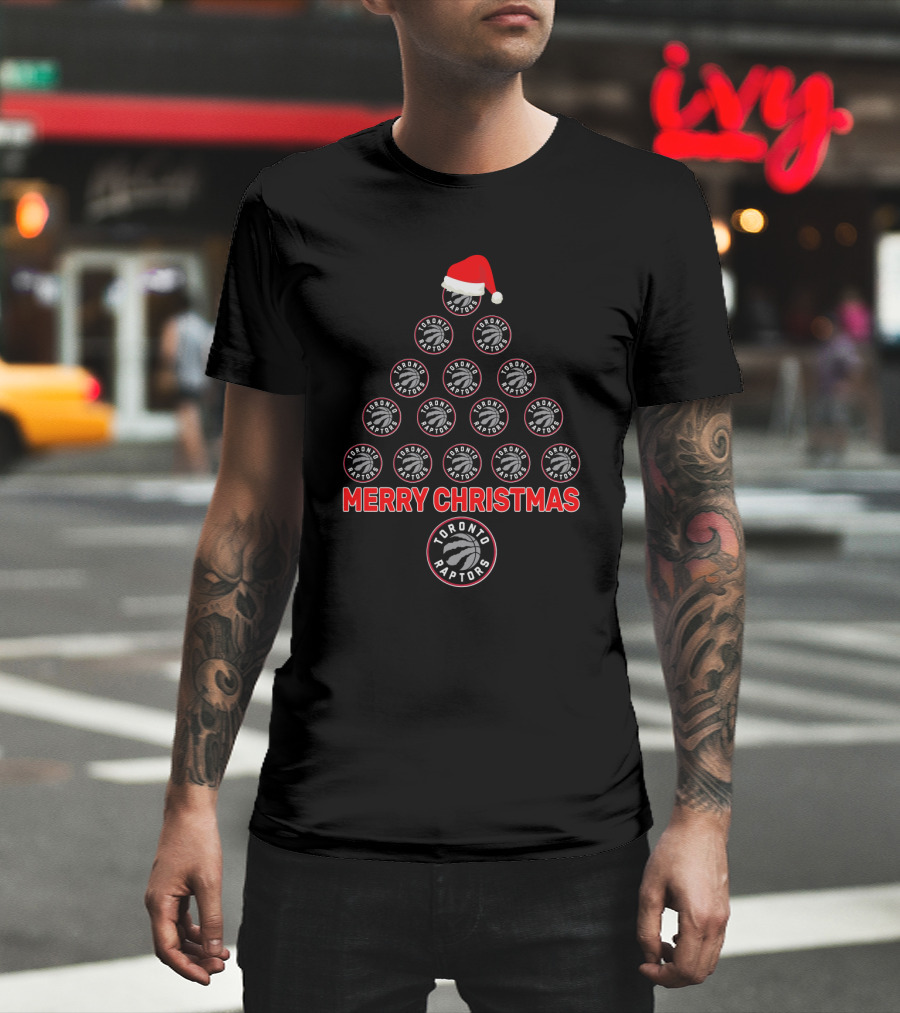 Toronto Raptors Merry Christmas Tree T-Shirt