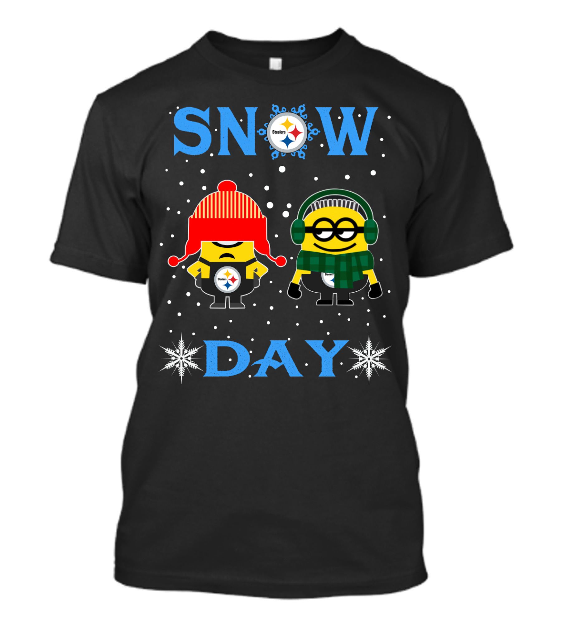 Snow Day Pittsburgh Steelers Minion Winter Fans T-Shirt