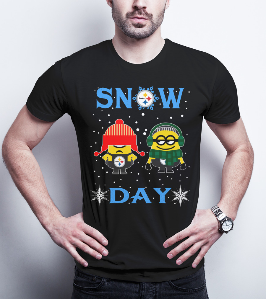 Snow Day Pittsburgh Steelers Minion Winter Fans T-Shirt