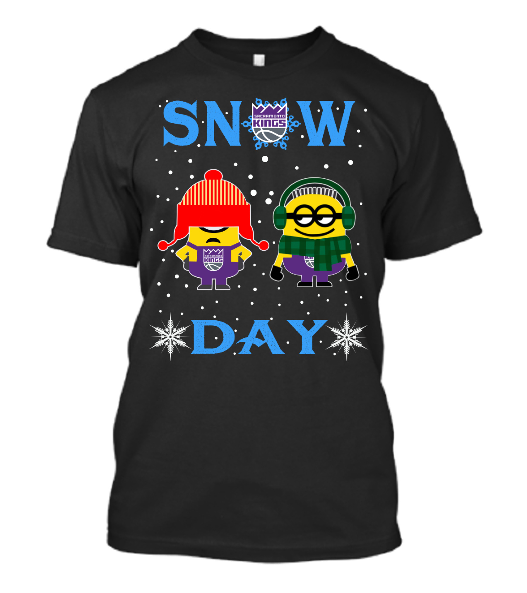 Sacramento Kings Snow Day With Minion Fans T-Shirt
