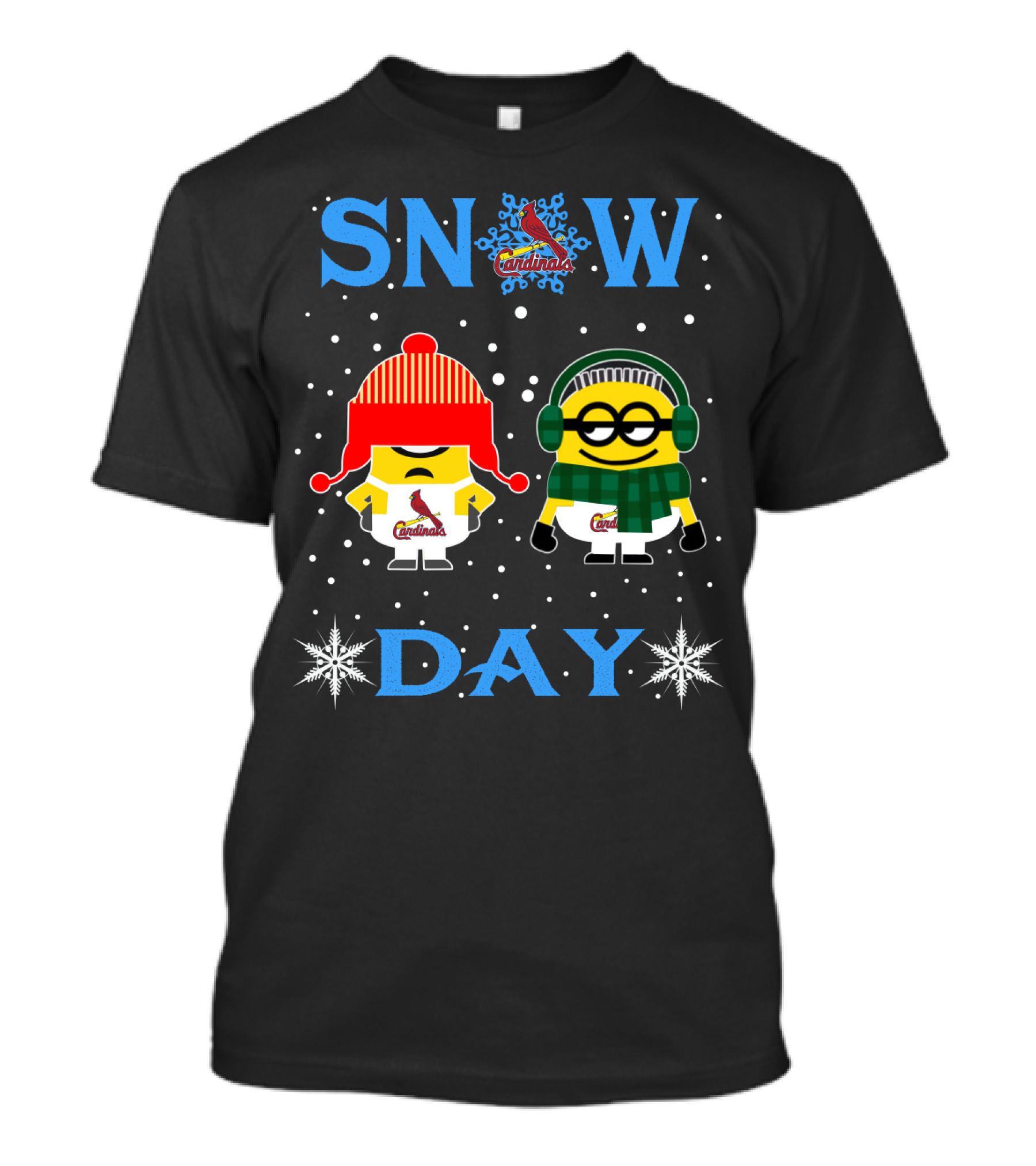 Snow Day St. Louis Cardinals Vs Minion Winter Fun T-Shirt
