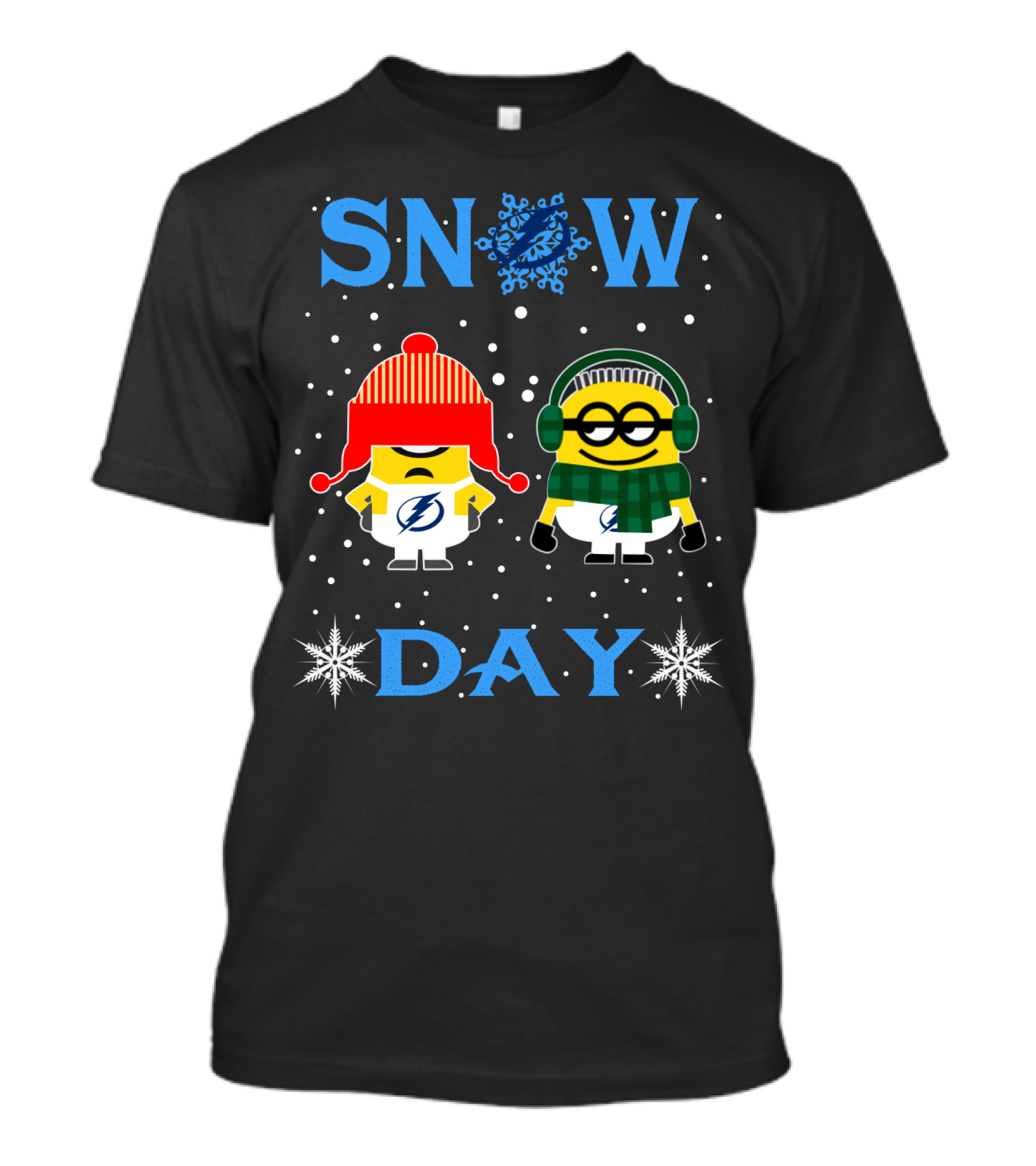 Snow Day Tampa Bay Lightning Minions Winter Fun T-Shirt