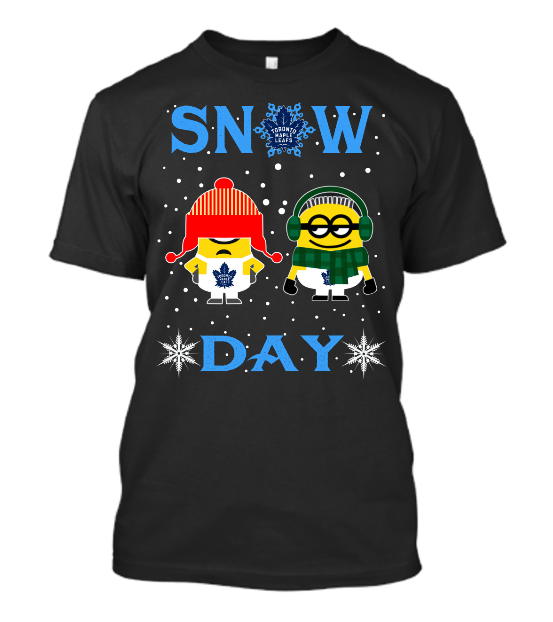 Snow Day With Toronto Maple Leafs And Minion Winter Fun T-Shirt